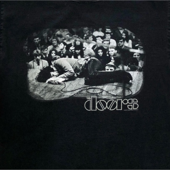 Vintage | Shirts | The Doors Vintage 200 Black Double Sided Shirt People Are Strange Jim ...